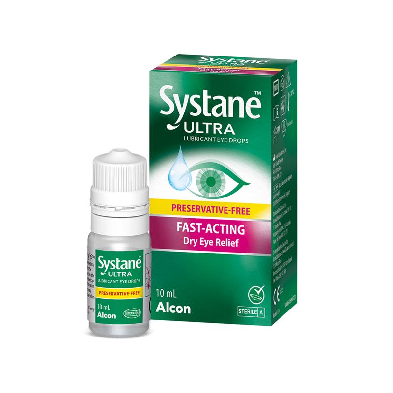 Systane Ultra Multi Dose Preservative Free Lubricant Eye Drops 10ml ...