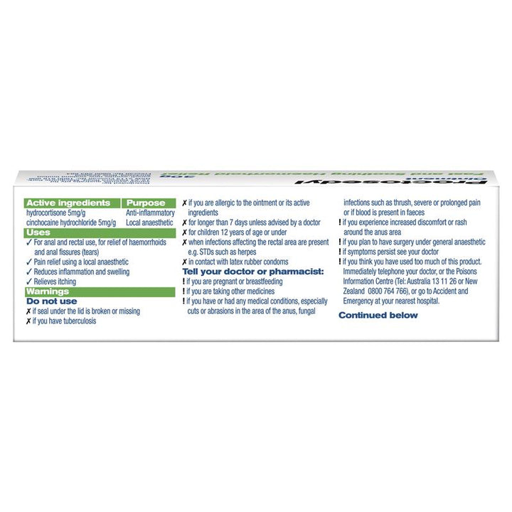 Proctosedyl Haemorrhoids Relief Ointment Cream 30g – Sea Lake Pharmacy